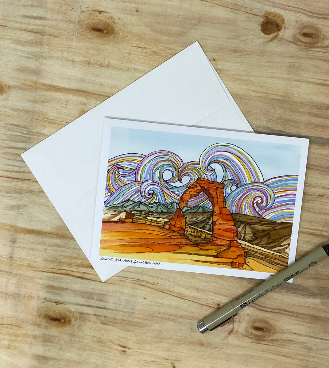 Delicate Arch 5x7 greeting card – Heidi Garner Studio