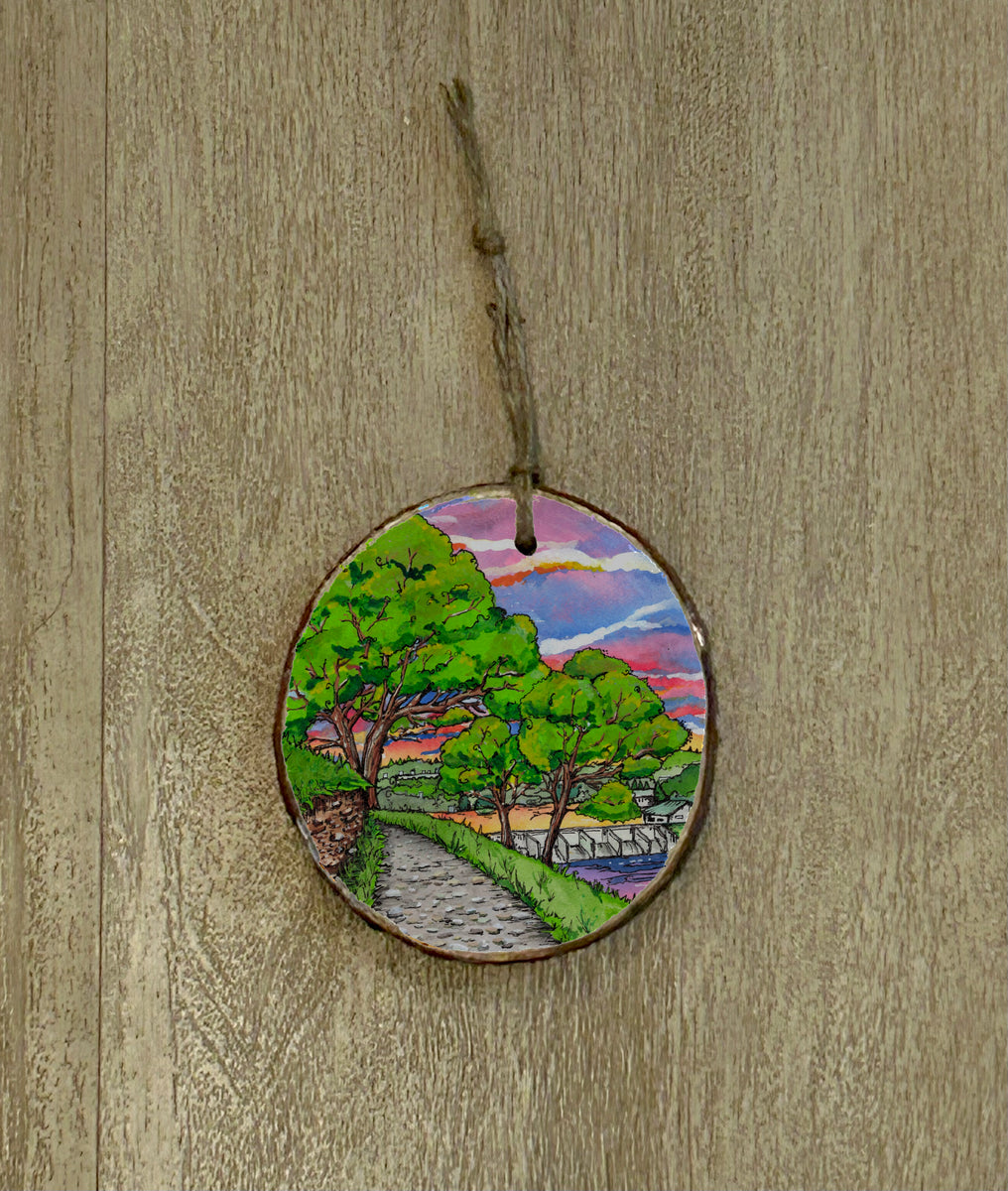 Hazel Bluffs/Nimbus Dam 3.25-4 inch Wood ornament – Heidi Garner Studio