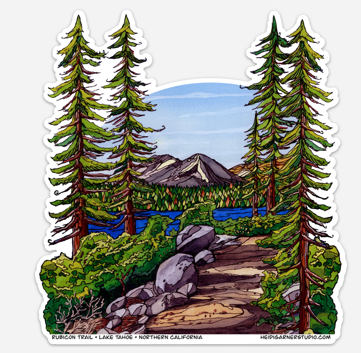 Tahoe 6.54"x7" vinyl Sticker – Heidi Garner Studio