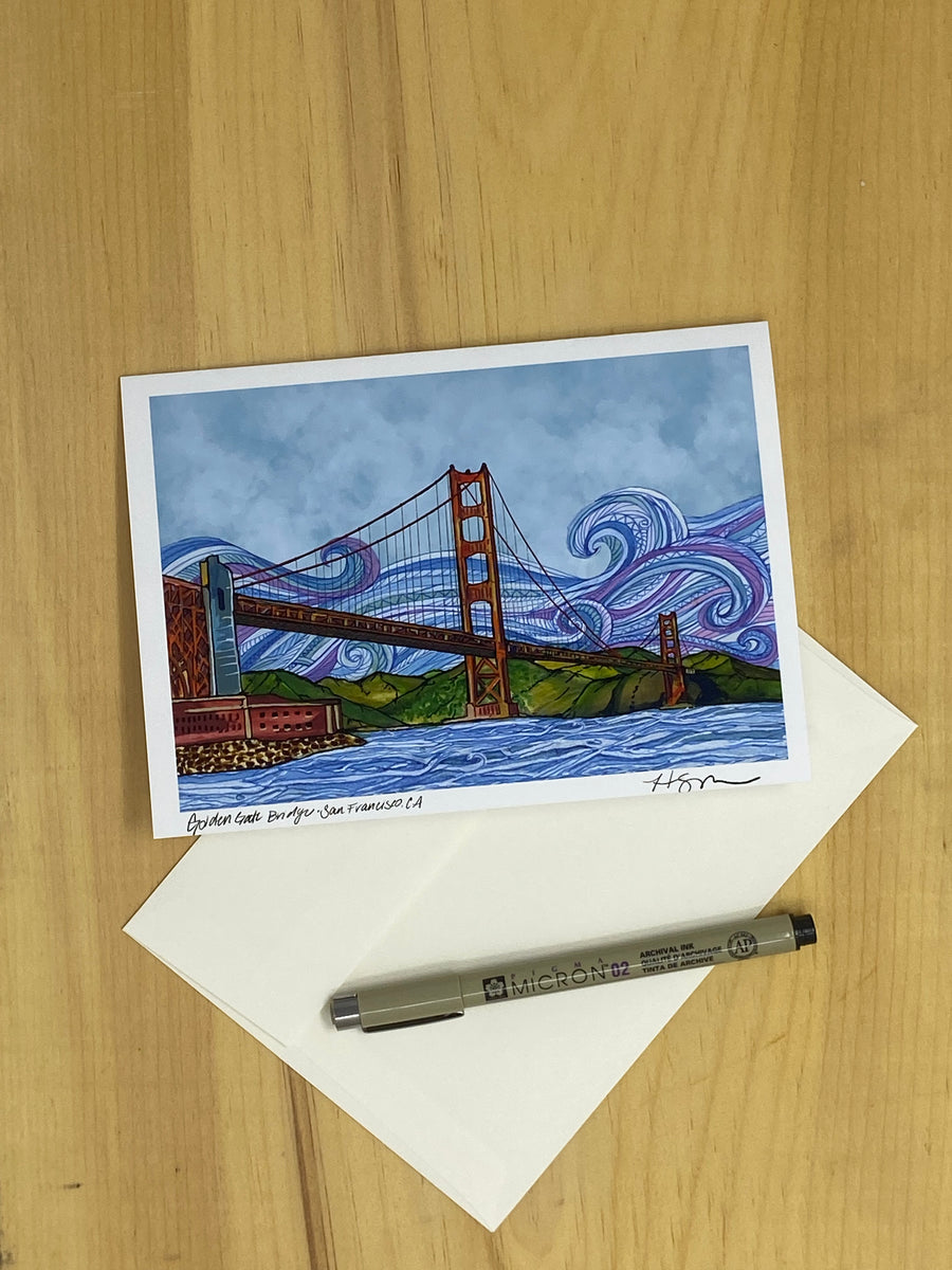Golden Gate Bridge, San Francisco California 5x7 greeting card – Heidi ...