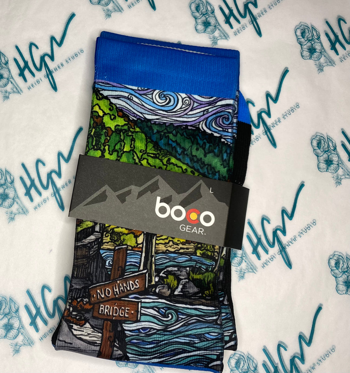 No Hands Bridge Boco Performance 7 Inch Crew Socsk – Heidi Garner Studio