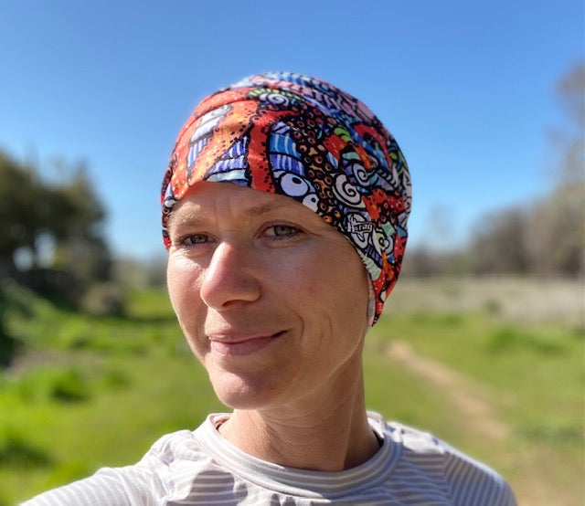 Under the Sea- Original Artwork- Hoo-rag Neck Gaiter – Heidi Garner Studio